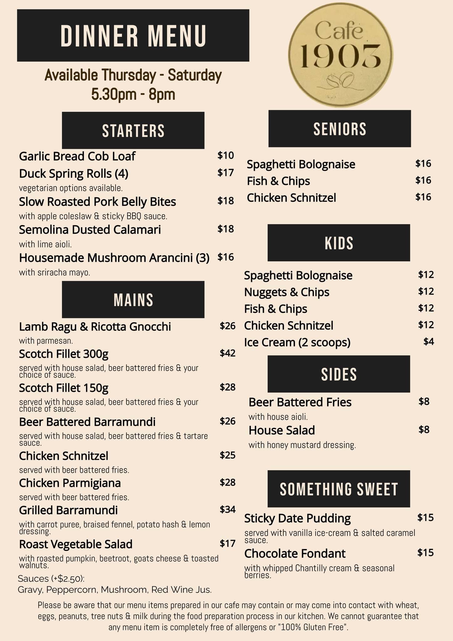 Café 1903 – Corowa Golf Club