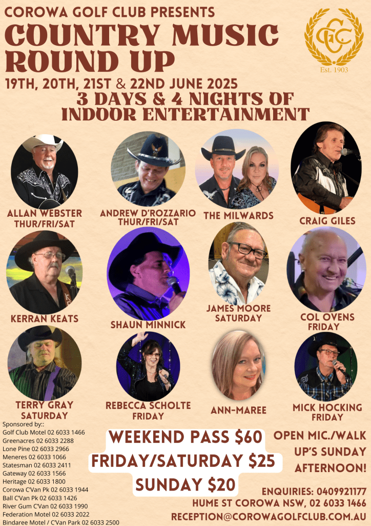 What’s On & Coming up – Corowa Golf Club